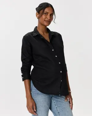 Quince 100% European Linen Shirt - Black