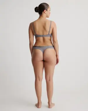 Quince Micromodal Thong - Grey