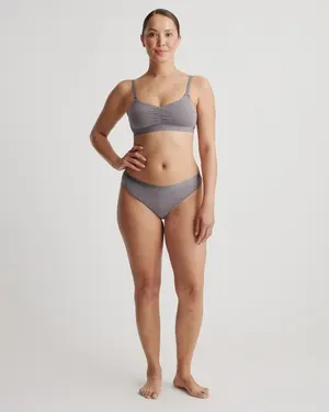 Quince Micromodal Thong - Grey