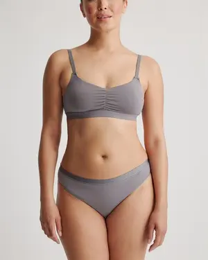 Quince Micromodal Thong - Grey