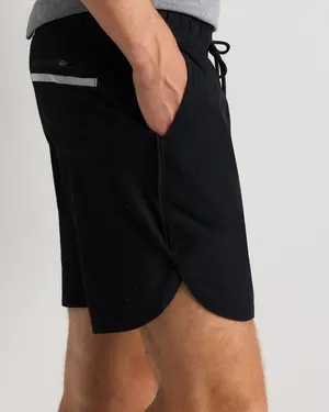 Quince Sweat Tech Training Unlined Shorts - Black