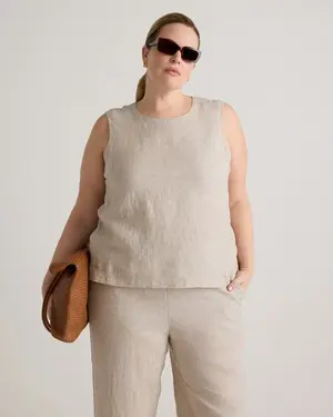 Quince 100% European Linen Tank Top - Flax