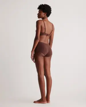 Quince Second Skin Crossover Bralette - Cocoa