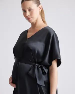 Quince Washable Silk Maternity Dress