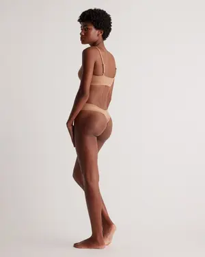 Quince Second Skin Scoop Neck Bralette - Mocha