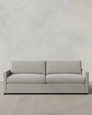 Quince Quince Brennan Sofa In Performance Basketweave Fog