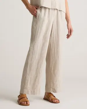 Quince 100% European Linen Wide Leg Pants - Flax