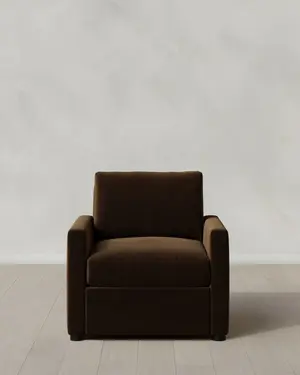 Quince Brennan Accent Chair In Performance Velvet - Java