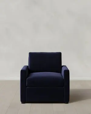 Quince Brennan Accent Chair In Performance Velvet - Midnight