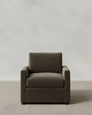 Quince Brennan Accent Chair In Performance Velvet - Sable