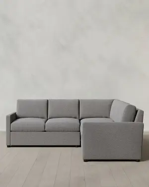 Quince Quince Brennan L Sectional In Performance Basketweave Ash