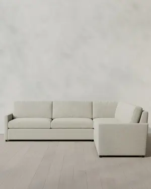 Quince Brennan L Sectional In Performance Basketweave - Flax