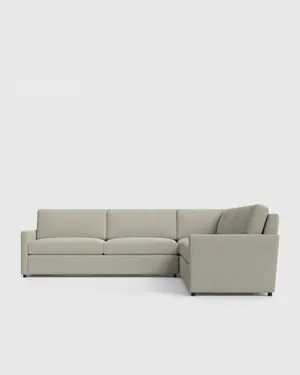 Quince Brennan L Sectional In Performance Basketweave - Flax
