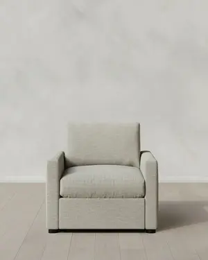 Quince Brennan Accent Chair In Performance Basketweave - Flax