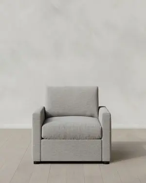 Quince Brennan Accent Chair In Performance Basketweave - Fog