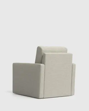 Quince Brennan Swivel Chair In Performance Basketweave - Ash
