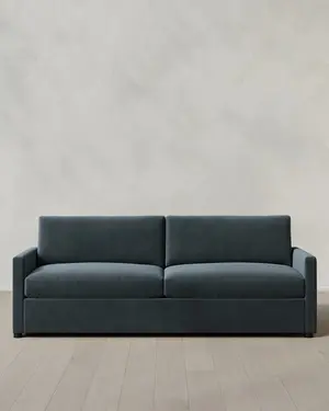 Quince Brennan Sofa In Performance Velvet - Pine