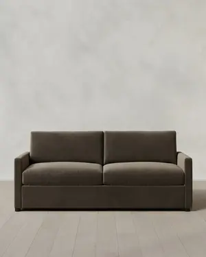 Quince Brennan Sofa In Performance Velvet - Sable