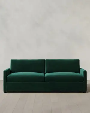 Quince Brennan Sofa In Performance Velvet - Spruce