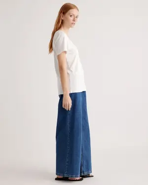 Quince Organic Cotton Slub V-neck Tee