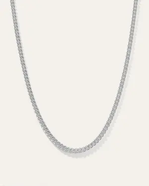 Quince Cuban Curb Chain Necklace - Sterling Silver