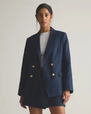 Quince Button Detailed Blazers For Women