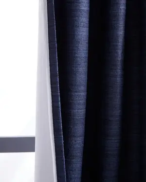 Quince Raw Silk Room Darkening Curtain Single Panel