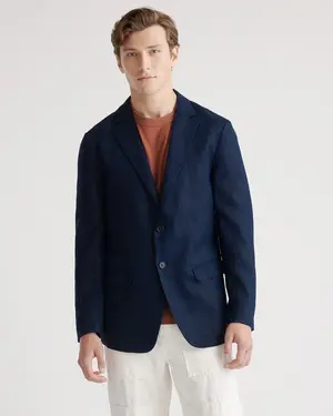 Quince 100% European Linen Blazer - Deep Navy
