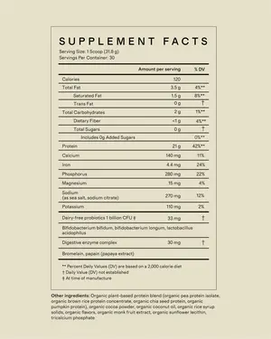 Quince Certified Organic Plant Protein - Chocolate