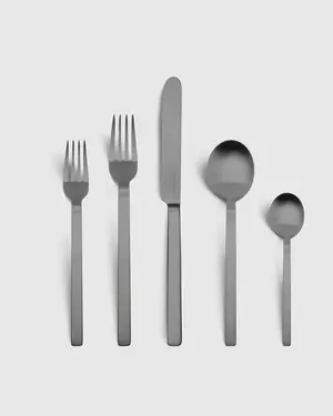 Quince Mepra Stile Flatware 20-pc Set - Brushed Black
