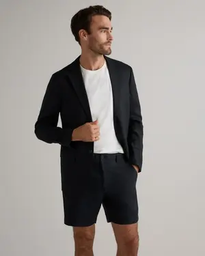 Quince 100% European Linen Trouser Shorts With 7-inch Inseam - Black