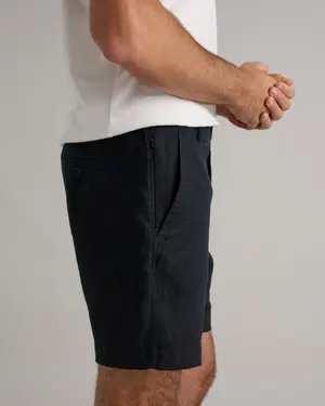 Quince 100% European Linen Trouser Shorts With 7-inch Inseam - Black