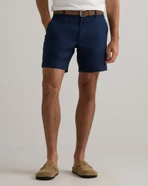Quince 100% European Linen Trouser Shorts - Deep Navy