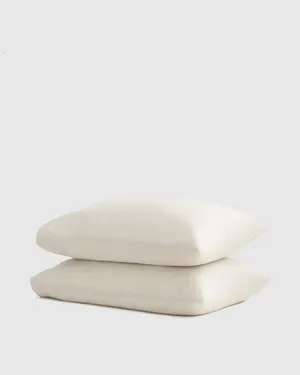 Quince Mongolian Cashmere Cotton Pillowcase Set Natural