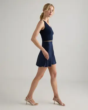 Quince Silk Mini Skirt - Navy