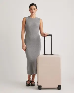 Quince Expandable Medium Check-in Suitcase - Tan