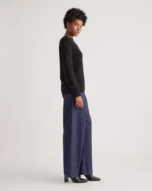 Quince 100% Yak Wool Crewneck Sweater - Black