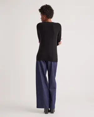 Quince 100% Yak Wool Crewneck Sweater - Black