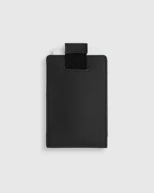 Quince Italian Leather Money-clip Wallet - Black