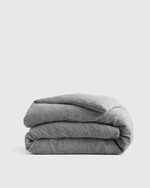 Quince European Linen Chambray Duvet Cover - Charcoal