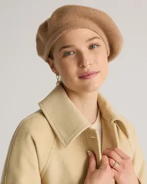 Quince Cashmere Beret Camel