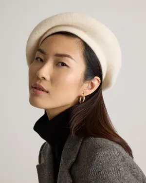 Quince Cashmere Beret - Ivory