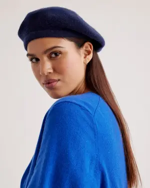 Quince Cashmere Beret - Navy