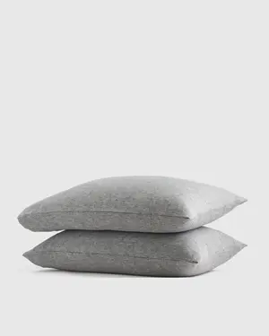 Quince European Linen Chambray Pillowcase Set - Charcoal
