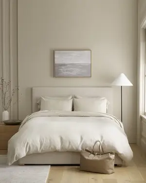 Quince European Linen Chambray Duvet Cover Set - Natural