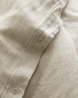 Quince European Linen Chambray Duvet Cover Set - Natural