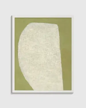 Quince Pod Stephanie Dennis, Wood Frame - White