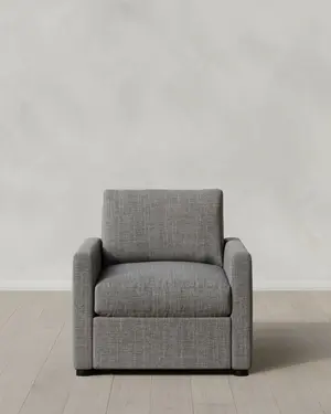 Quince Brennan Accent Chair In Performance Chenille Linen Blend - Slate
