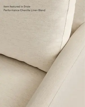 Quince Brennan Swivel Chair In Performance Chenille Linen Blend - Ink