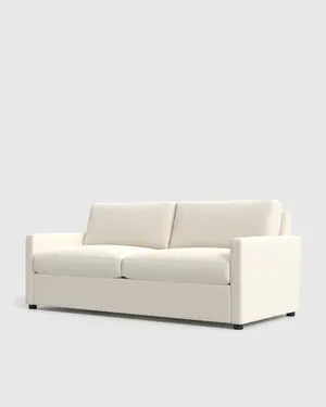 Quince Brennan Sofa In Performance Chenille Linen Blend - Snow